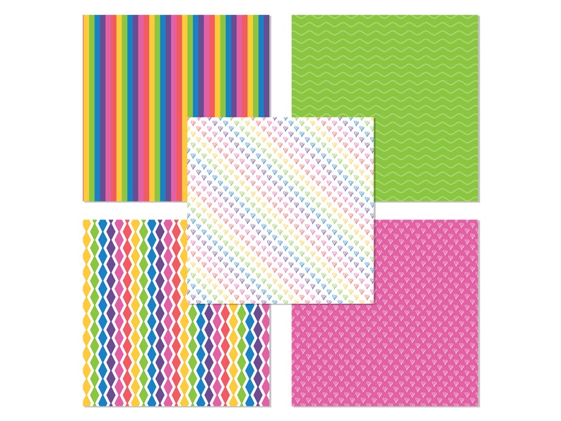 Rainbow Background, Rainbow Digital Paper, Rainbow Pattern, Rainbow ...
