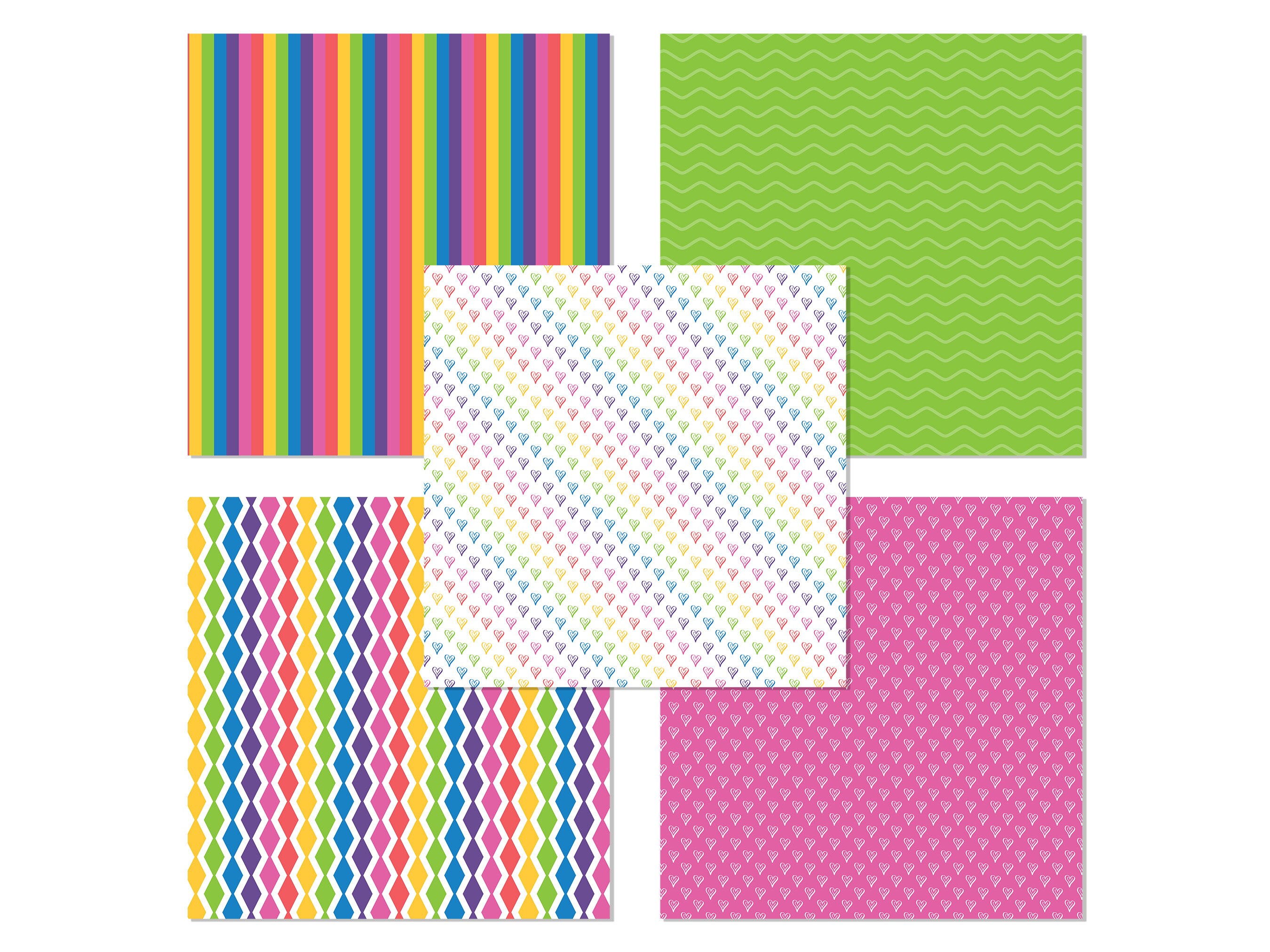 Rainbow Background, Rainbow Digital Paper, Rainbow Pattern, Rainbow ...