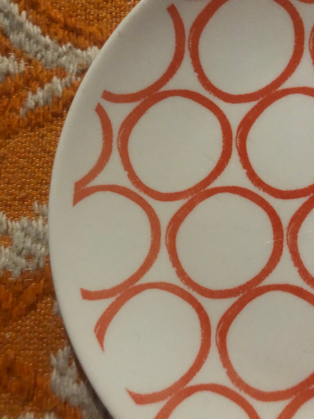 Habitat Plates X 4 Orange Circles - Etsy