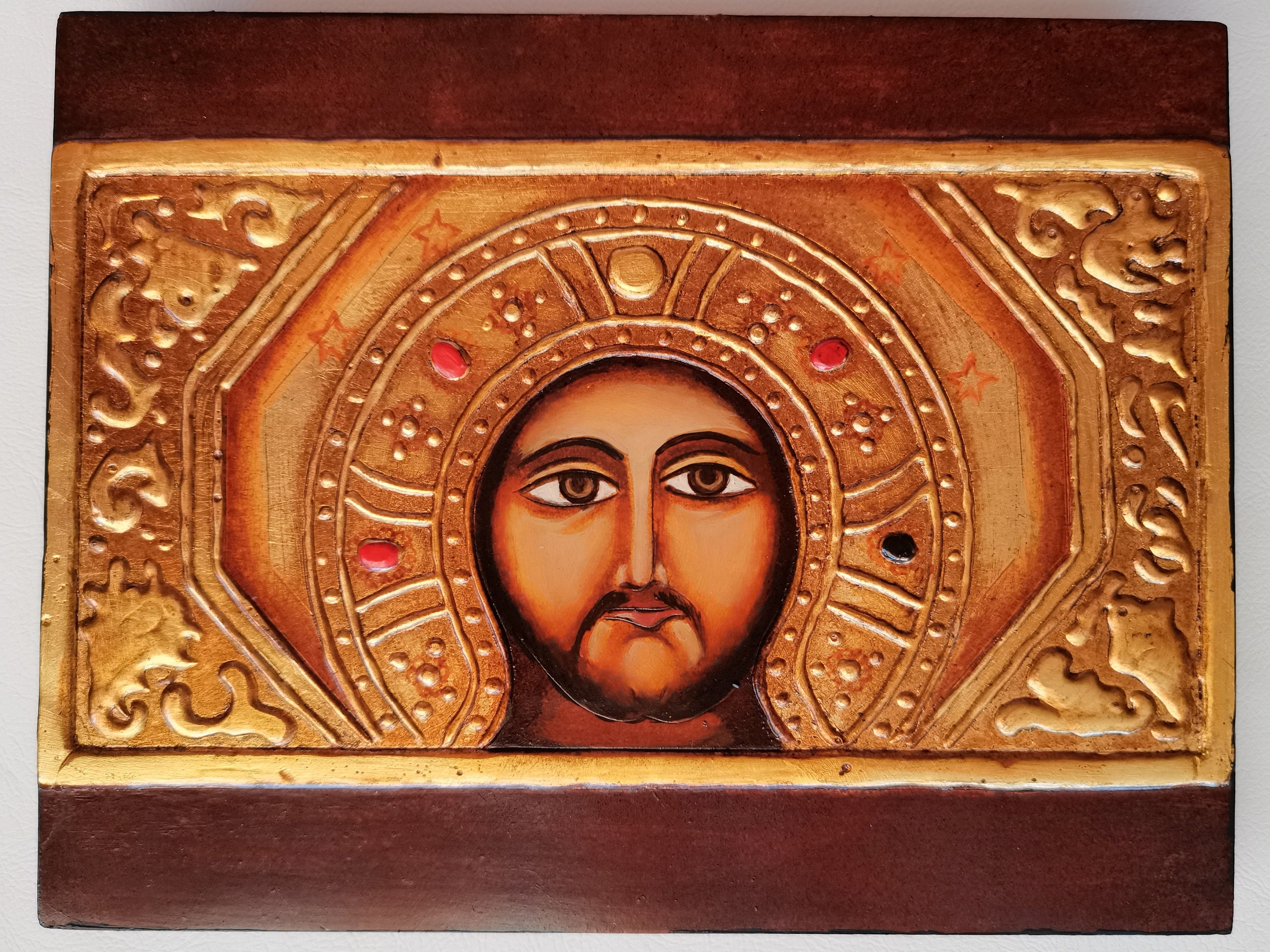 Sacred Christ Icon Acheropita Sancta Sanctorum Hand Painted on Wood - Etsy