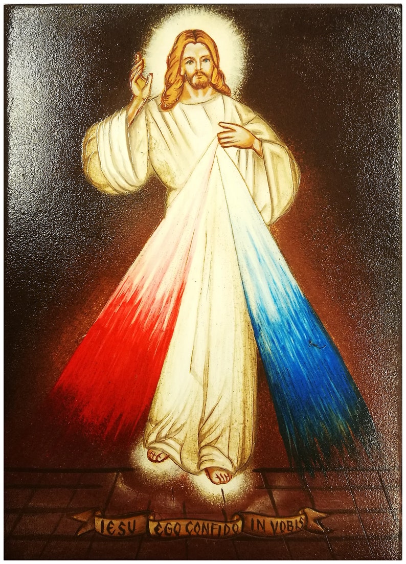 Icon Sacred Merciful Jesus Hand-painted on Wood - Etsy Australia