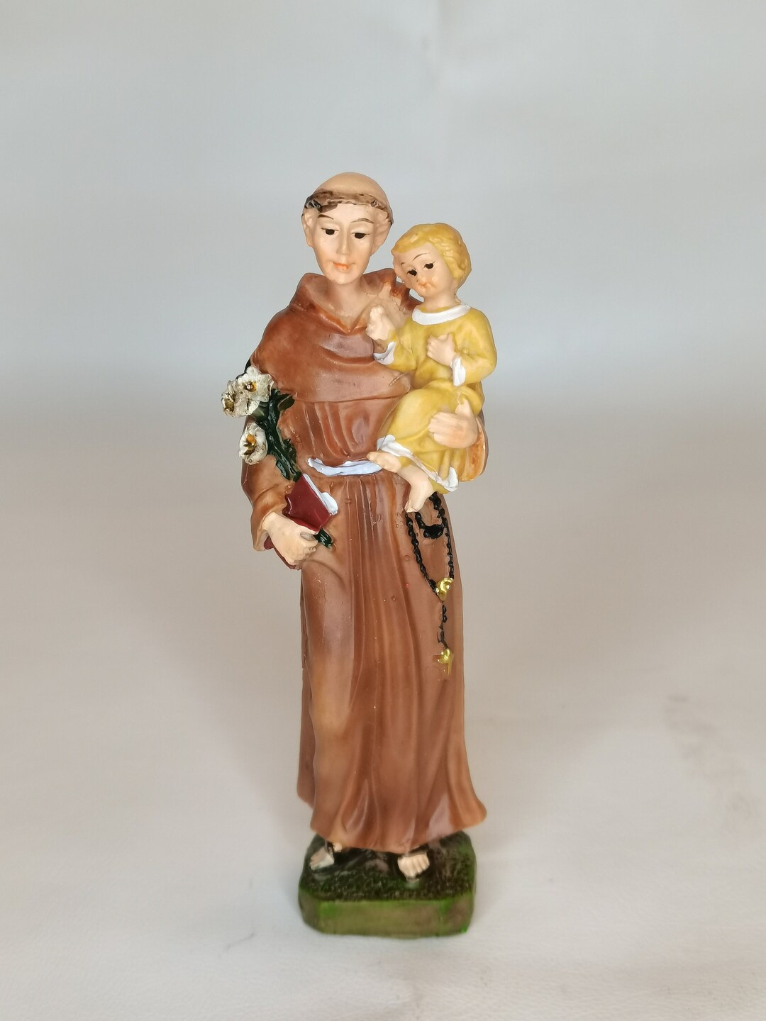 Statue of Saint Anthony of Padua With Baby Jesus and Lily Height 12 Cm ...