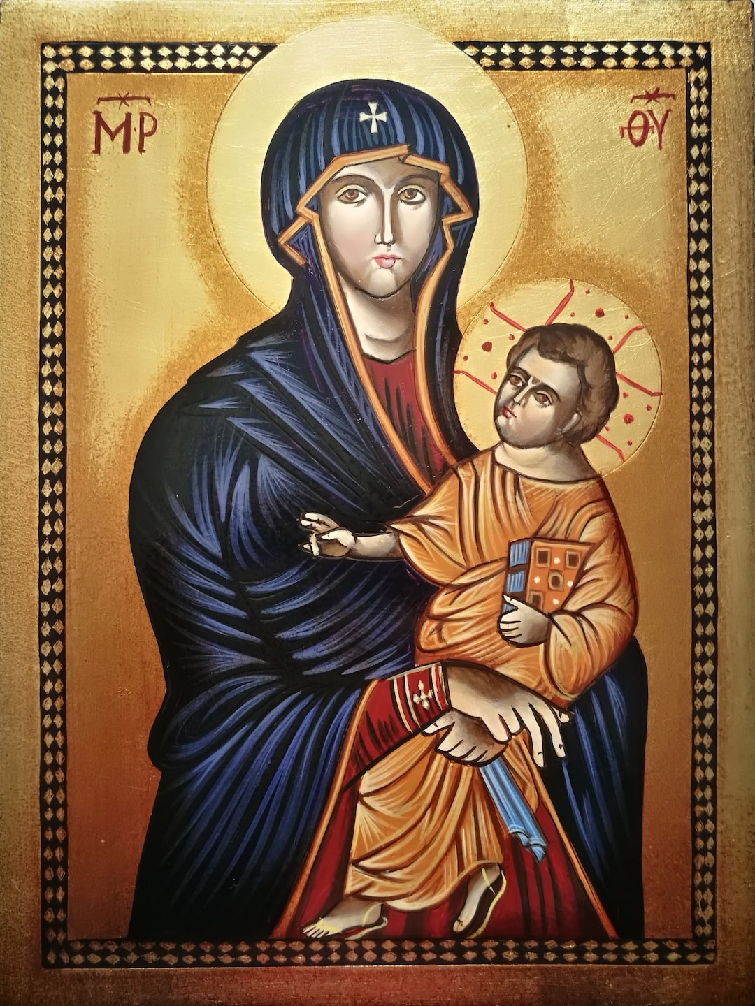 Sacred Icon Madonna Salus Populi Romani Hand Painted on Wood - Etsy