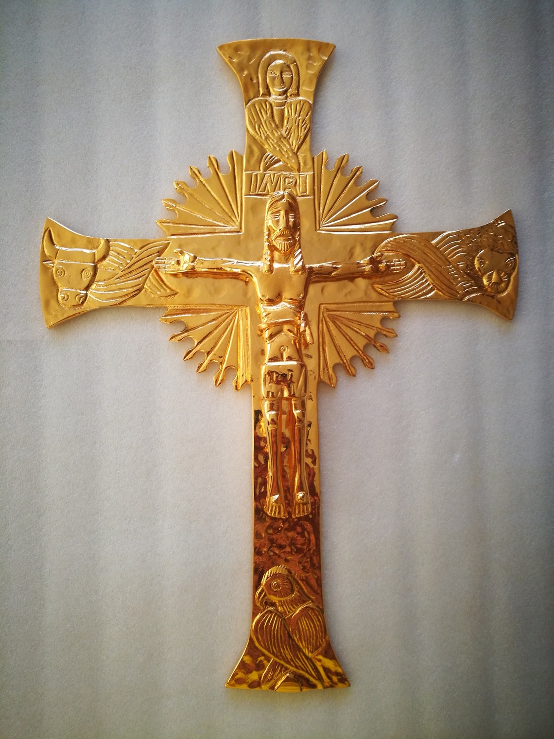 Neocatechumenal Wall Glorious Cross in Gilded Brass - Etsy