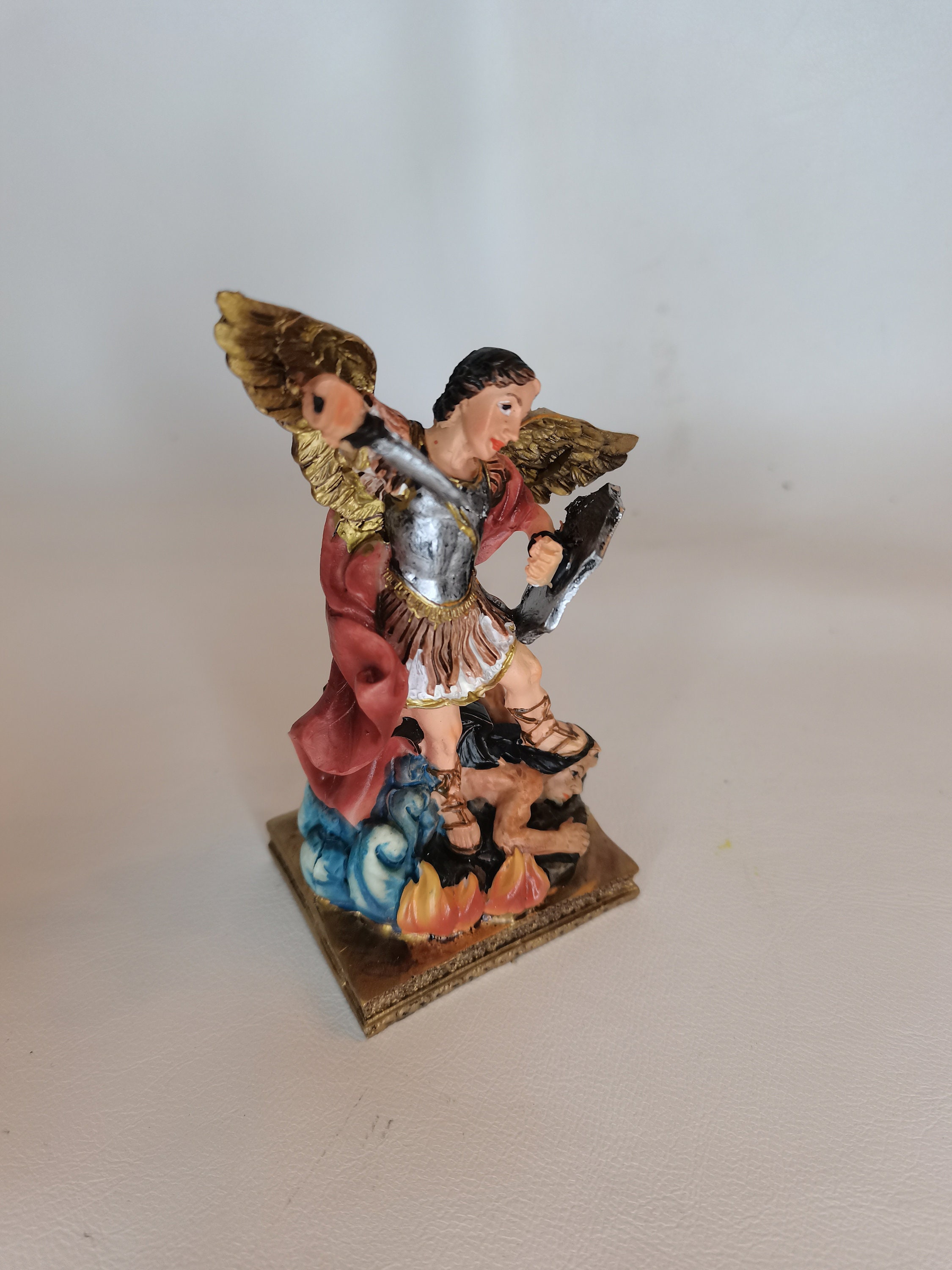 Statue of St. Michael the Archangel With Sword Cm 12 - Etsy