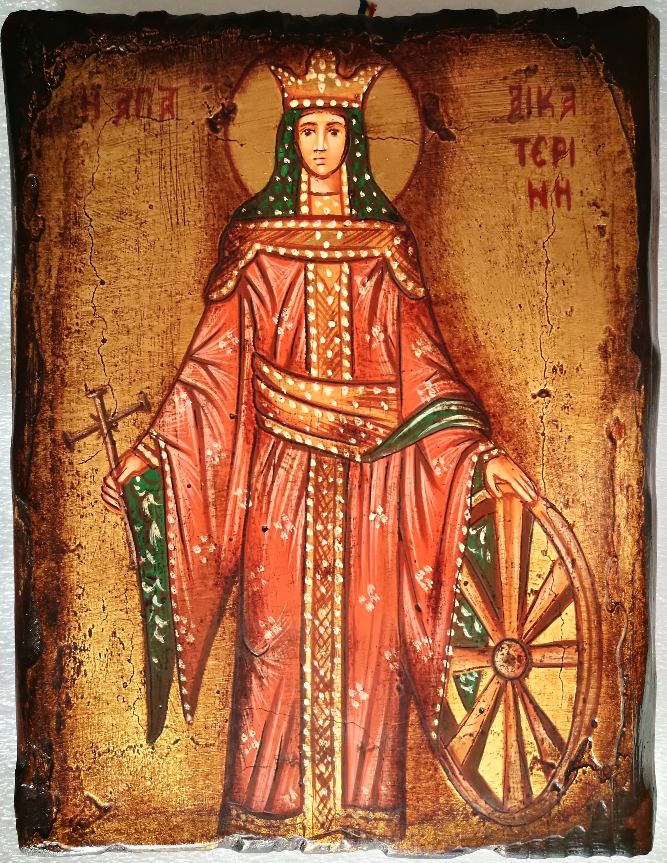 Sacred icon St. Catherine of Alexandria hand-painted on | Etsy