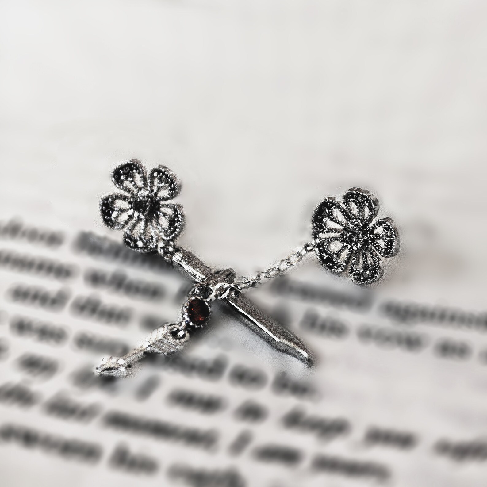 Blessed Dainty Poppy Sword Arrow Ruby Moonstone Cubic Zirconia - Etsy