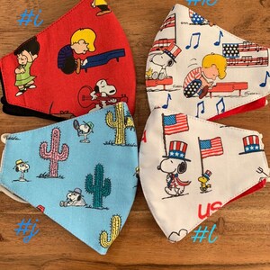 Charlie Brown and Snoopy Face Masks - Etsy