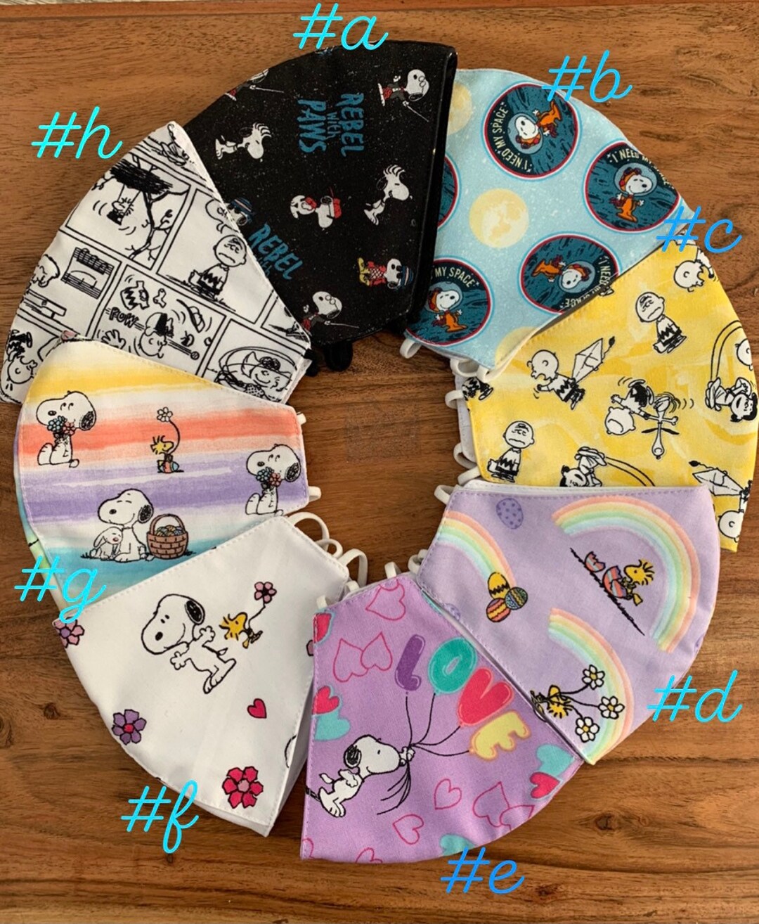 Charlie Brown and Snoopy Face Masks - Etsy