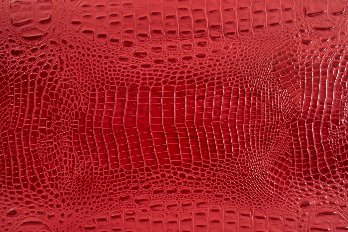 King Croco Ferrari Red Leather Pre Cut Sheet 8.5 X 11 / 12 X 12 / Full ...