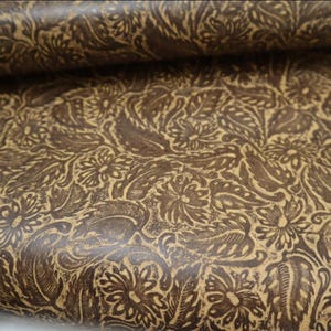 Daisy Floral Leather Pre-cut Sheet 8.5" X 11"/ 12" X 12" / Half Hide 18 ...
