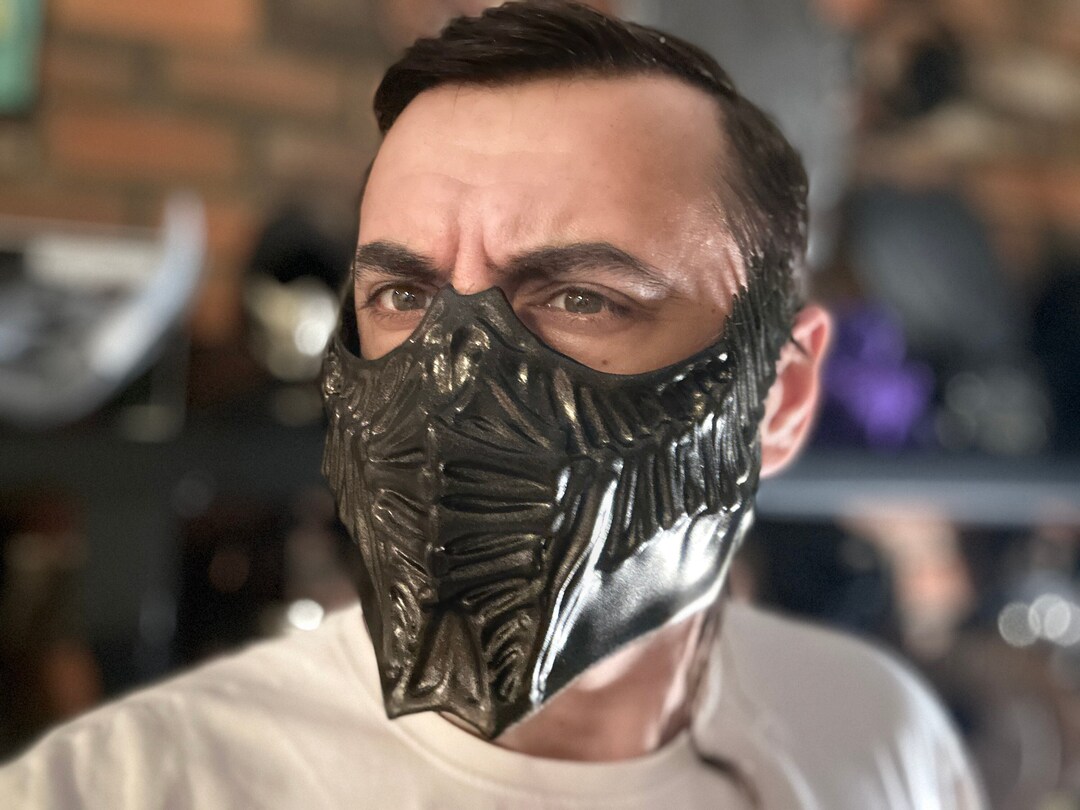 Scorpion Mask From Mortal Kombat 1 - Fiery Arachnid - Etsy