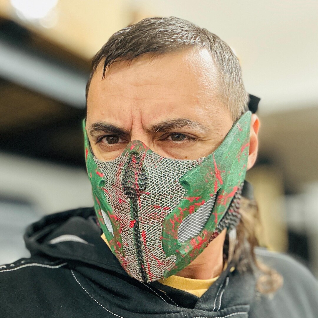 Reptile Mask From Mortal Kombat 1 - Raptor Kombat Mask (blood Version ...