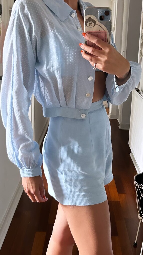 rare Vintage 1950s pale blue 3-piece beach set by ico… - Gem