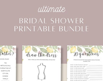 Instant Download Printable Bridal Shower Games Bundle - Etsy