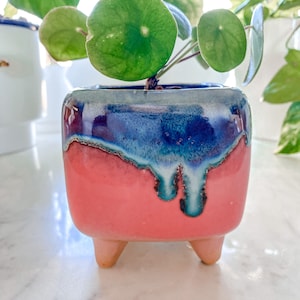 Ceramic Indoor Glazed Planter With Legs - Etsy