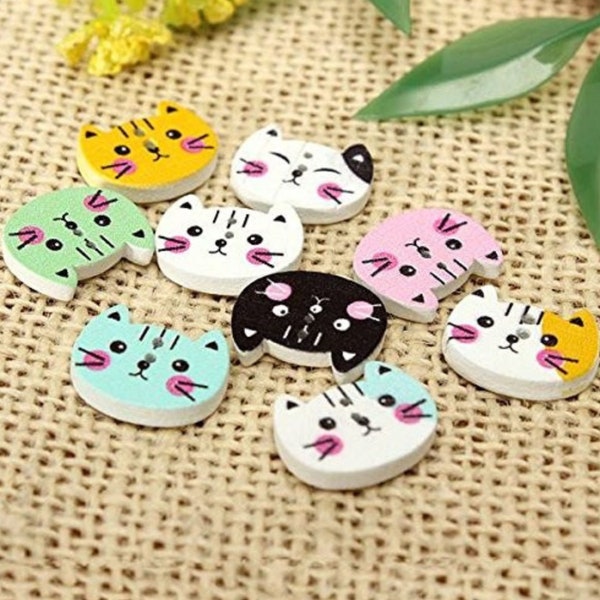 Cat Buttons - Etsy