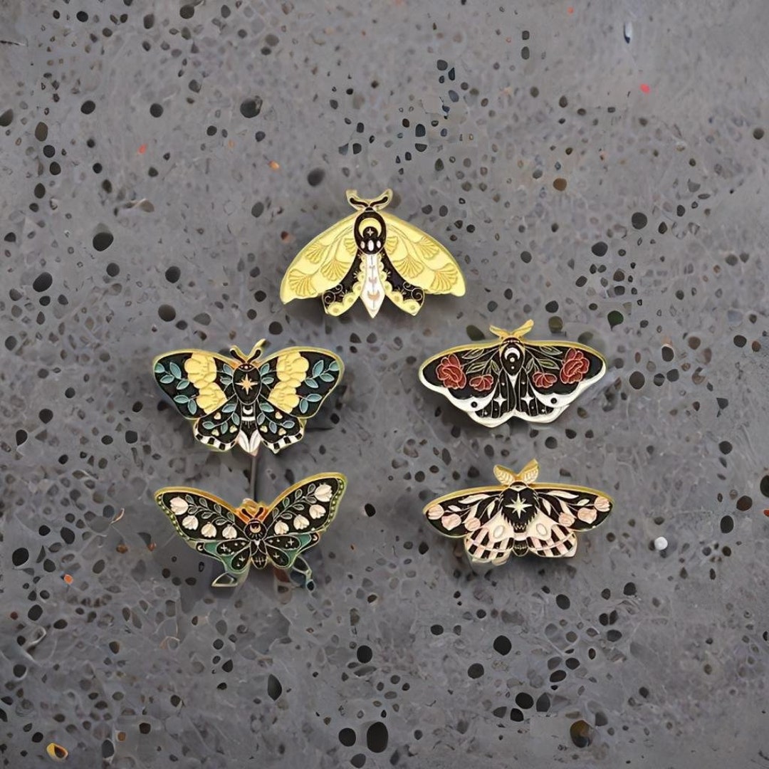 Butterfly Pins Insect Pin Flower Tattooed Butterfly Pin Beatiful Insect ...