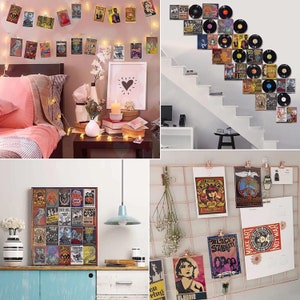 50 PCS Vintage Rock Band Concert, 4 X 6 In, 70s 80s 90s Retro Music ...