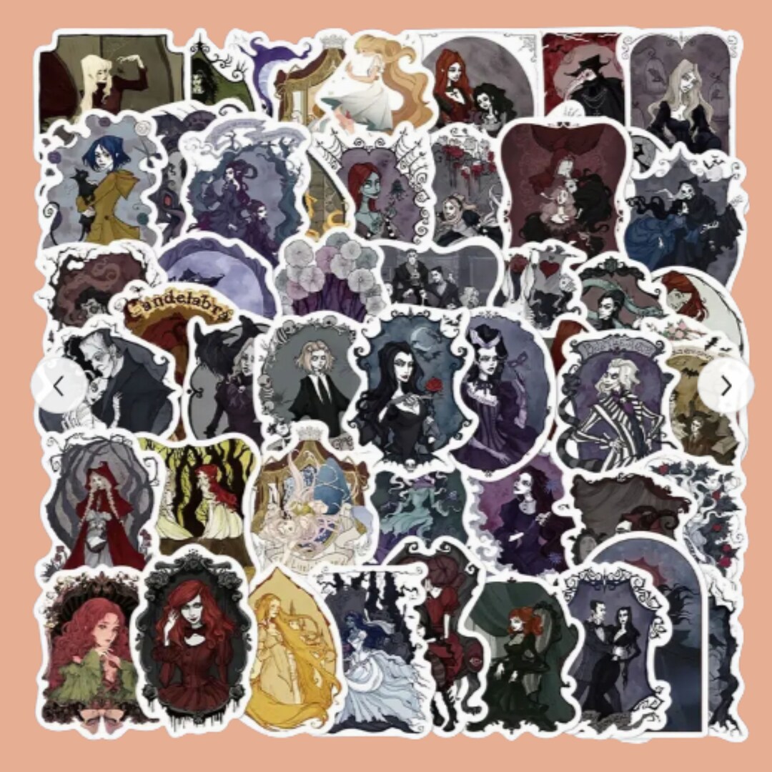 Random Gothic Fairy Tales Art Stickers , Gothic Styled Stickers, for ...