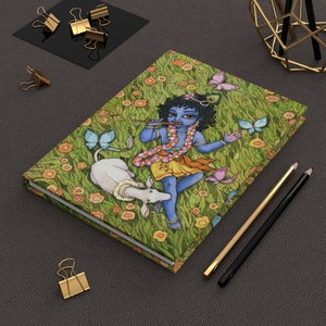 Krishna in the Grass Hardcover Journal Matte - Etsy