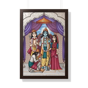 Ramayana Framed Poster Lord Rama Wall Art Spiritual Home Decor - Etsy ...