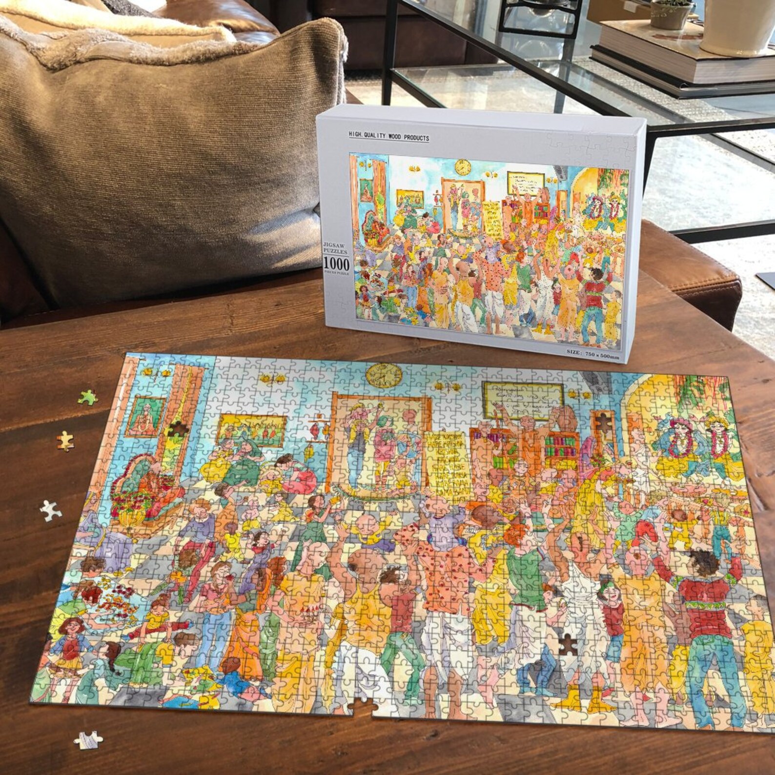 Krishna Temple Vibes Spiritual Puzzle // Gaudiya Vaishnava - Etsy