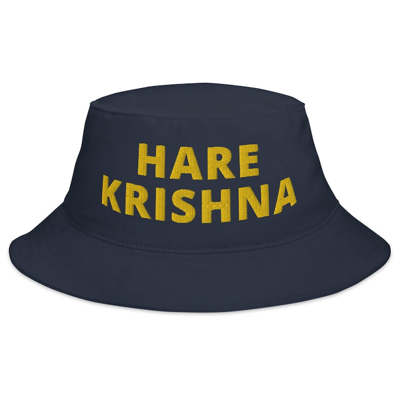 Hare Krishna 3d Embroidery Bucket Hat // Maha Mantra Spiritual - Etsy