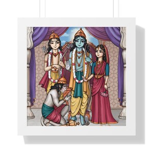 Ramayana Framed Poster Lord Rama Wall Art Spiritual Home Decor - Etsy ...