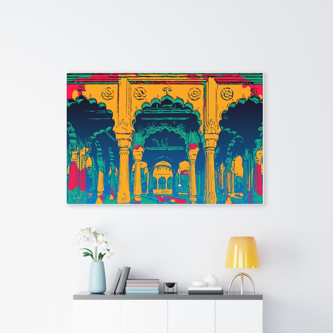 Ancient Temple Vrindavan Canvas Wall Art Print Krishna Wall Art Hare ...