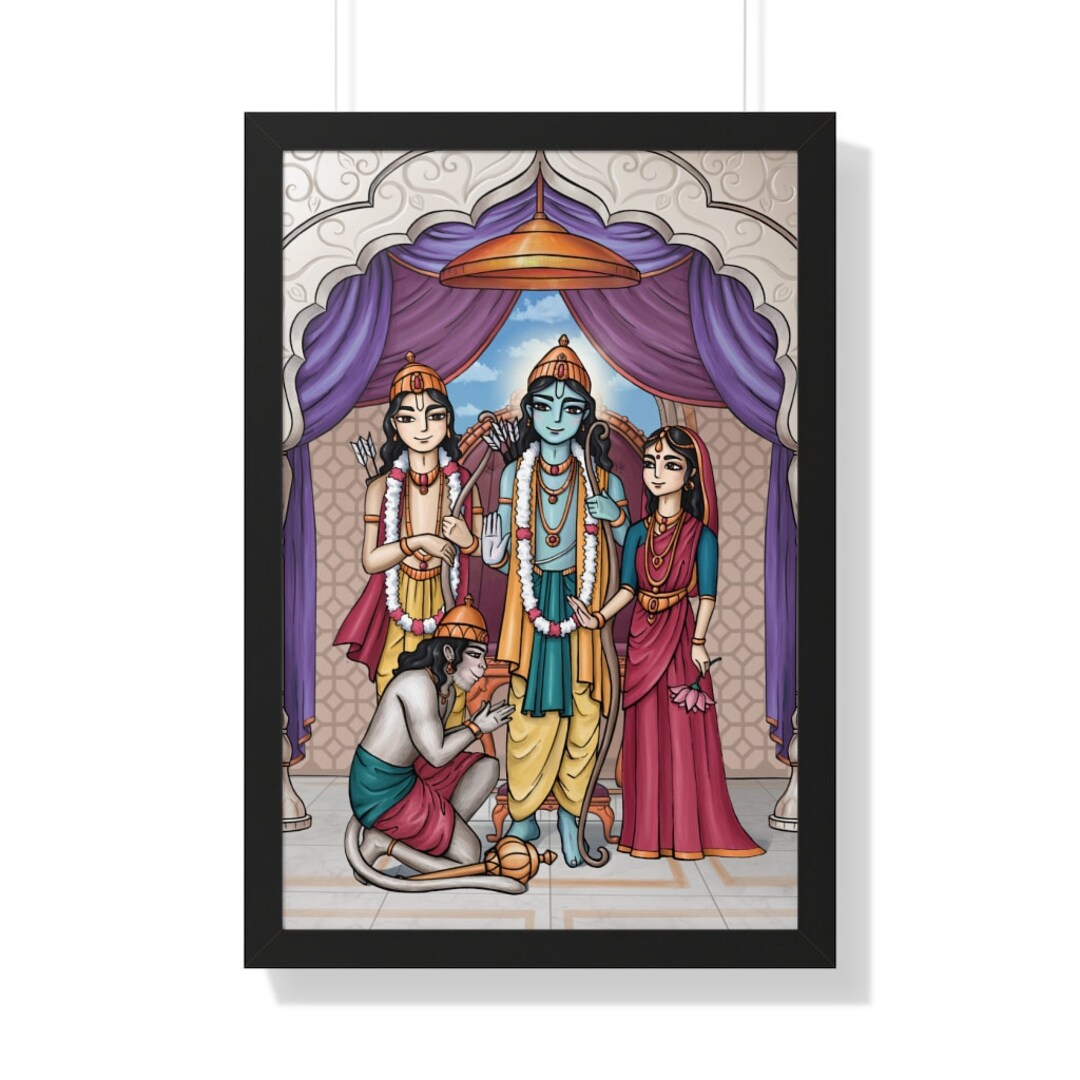 Ramayana Framed Poster Lord Rama Wall Art Spiritual Home Decor - Etsy ...