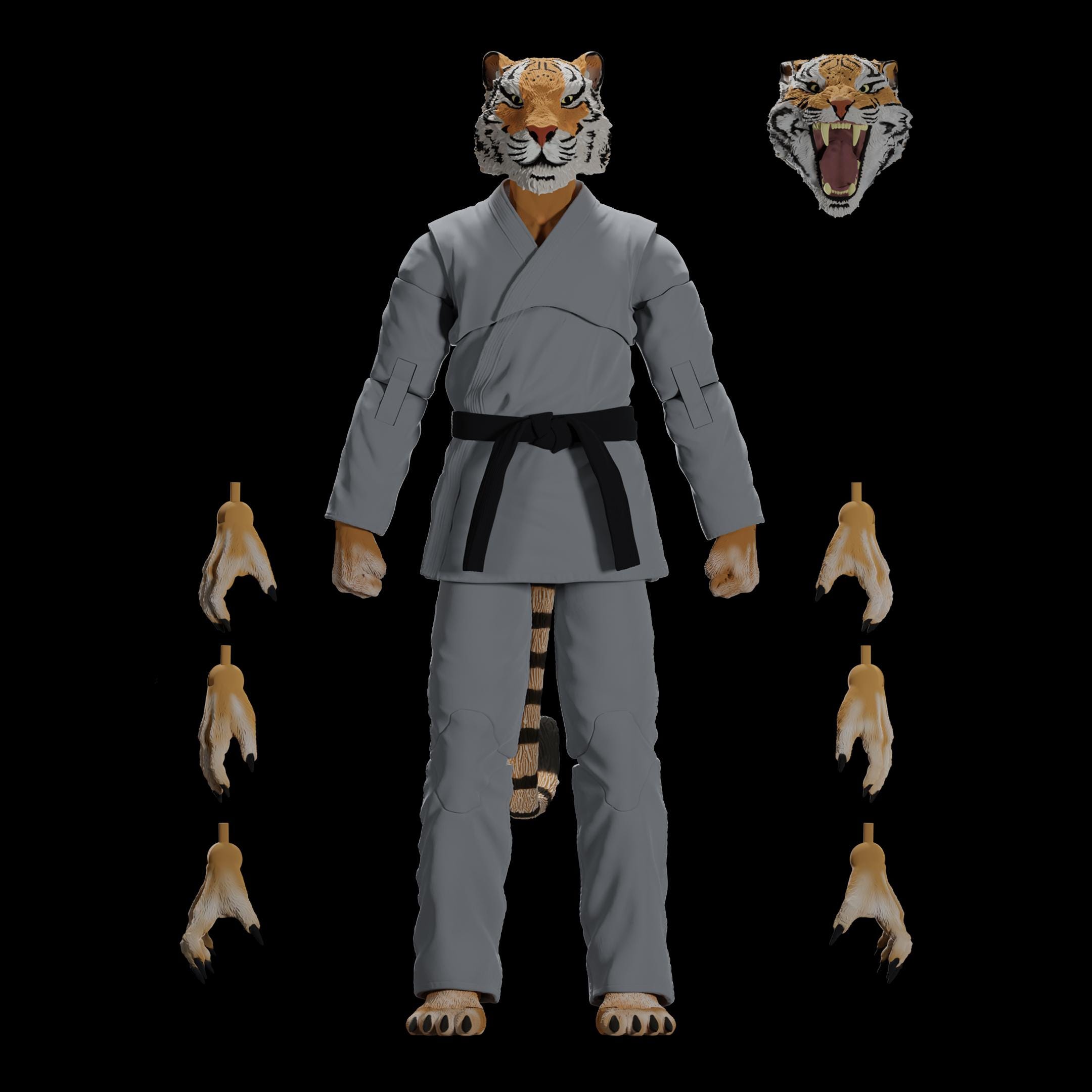 Zoo Jitsu Fighters Tiago the Tiger Action Figure - Etsy