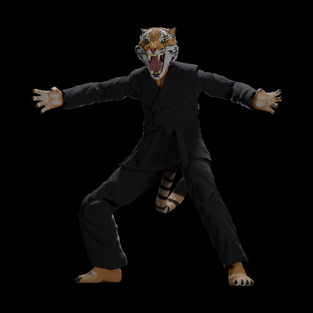 Zoo Jitsu Fighters Tiago the Tiger Action Figure - Etsy