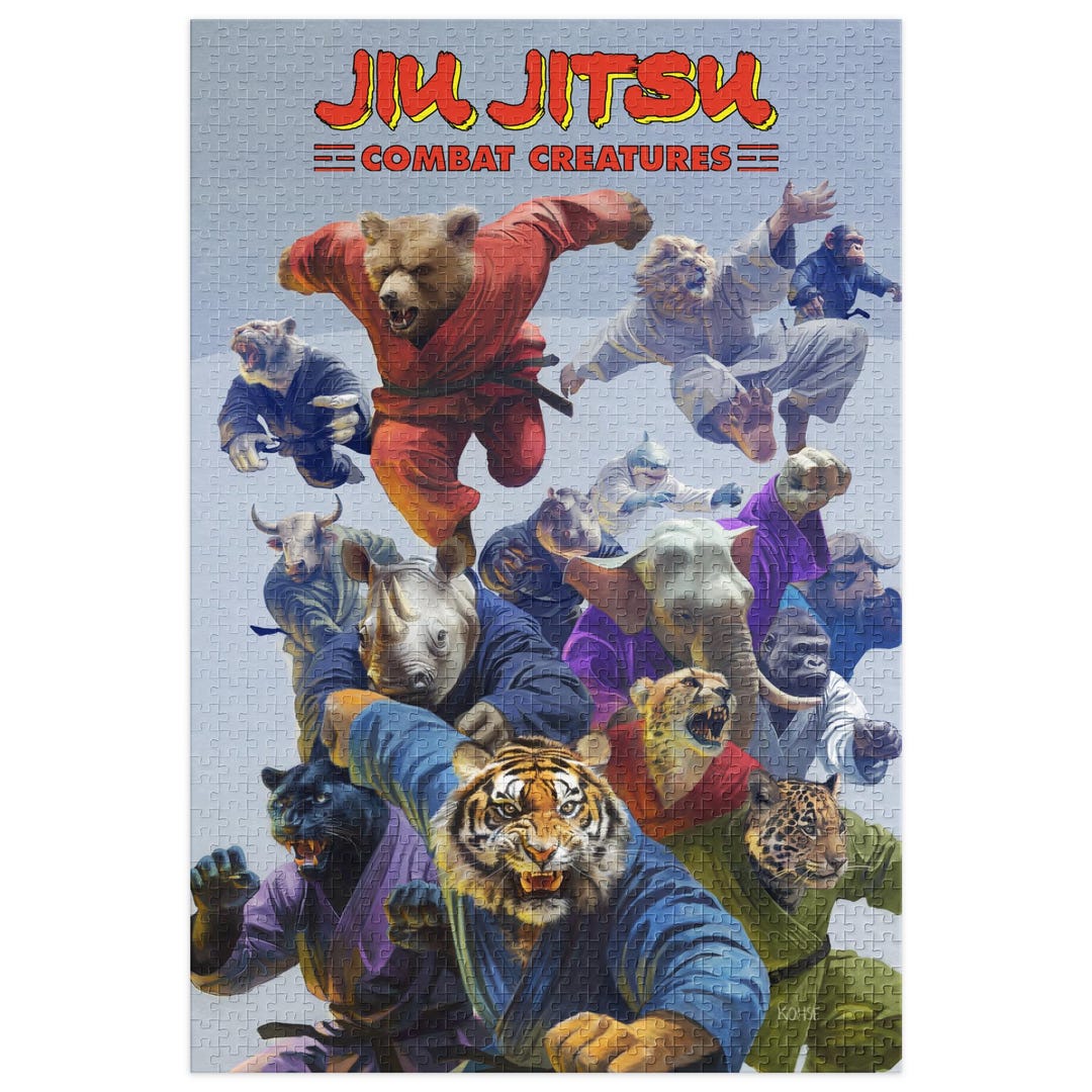 Jiu Jitsu Combat Creatures Jigsaw Puzzle With Tin by Lee Kohse A - Etsy