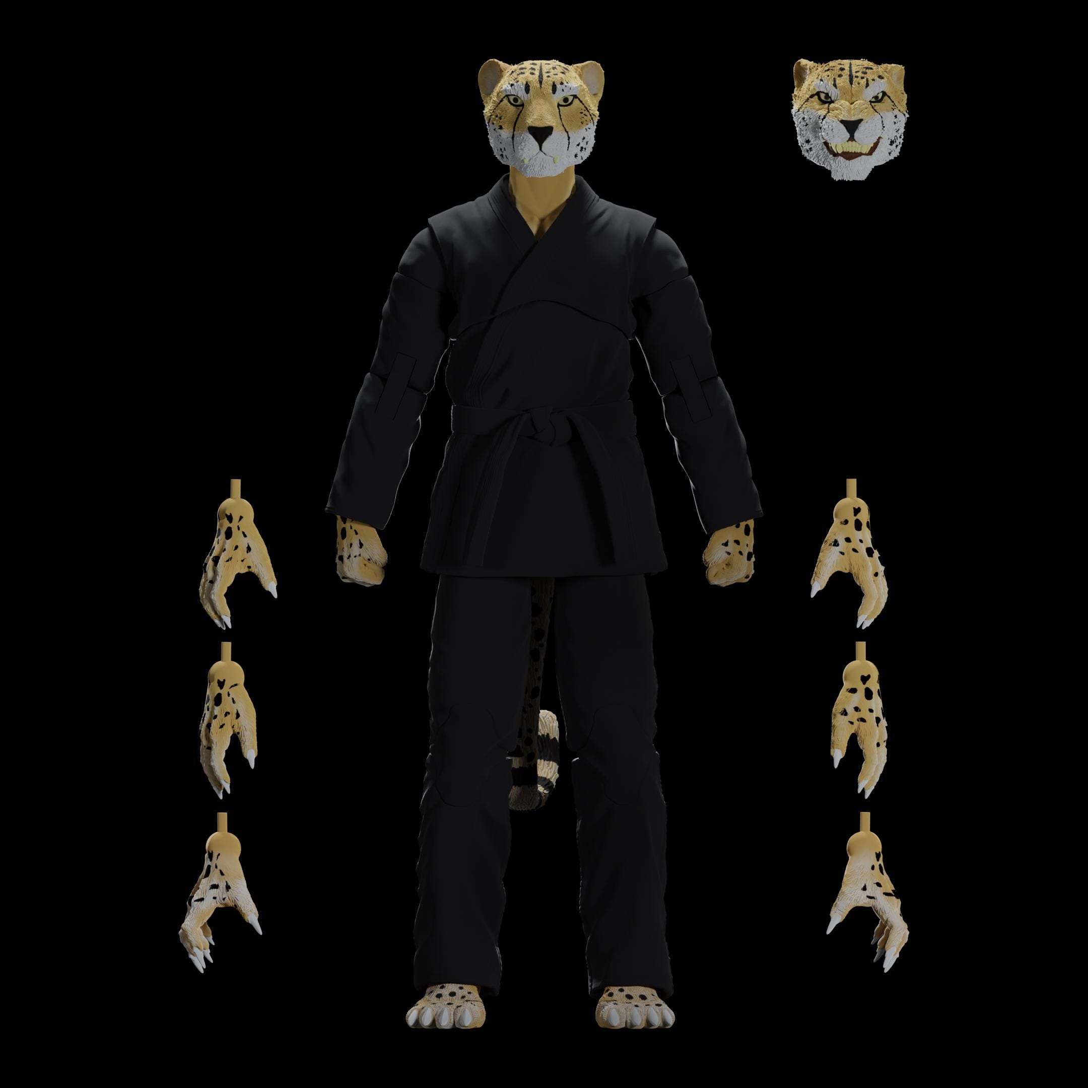 Zoo Jitsu Fighters Chico the Cheetah Action Figure - Etsy