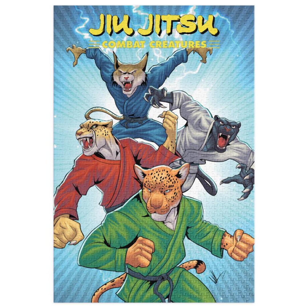 Jiu Jitsu Combat Creatures Jigsaw Puzzle With Tin by Wade King B - Etsy