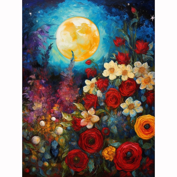 Diy Moon Diamond Painting - Etsy