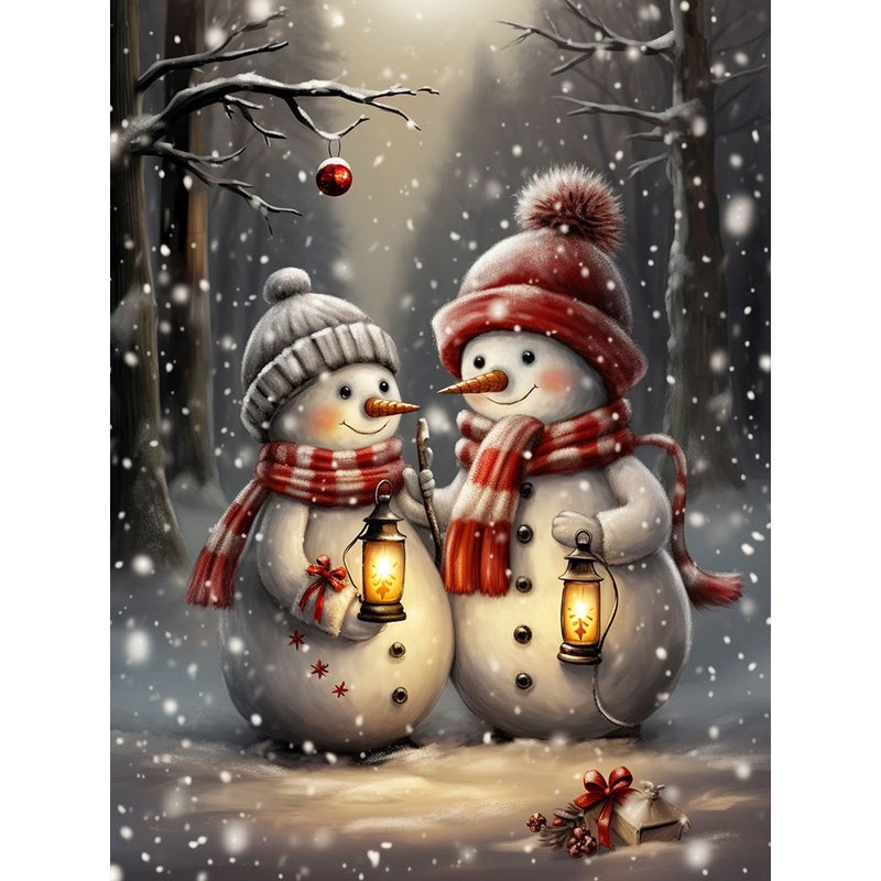Diamond Painting Snowman - Etsy