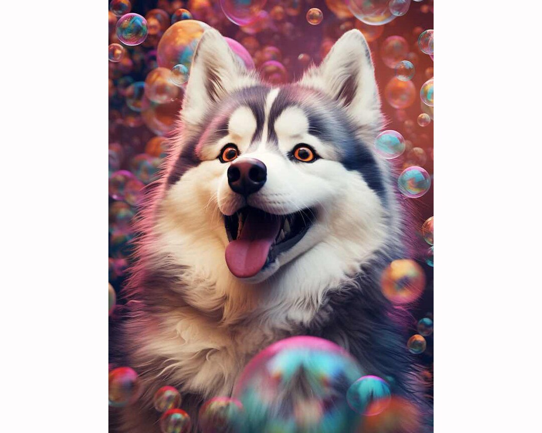 Husky Puppy Diamond Painting Kit: DIY Home Decor - Etsy