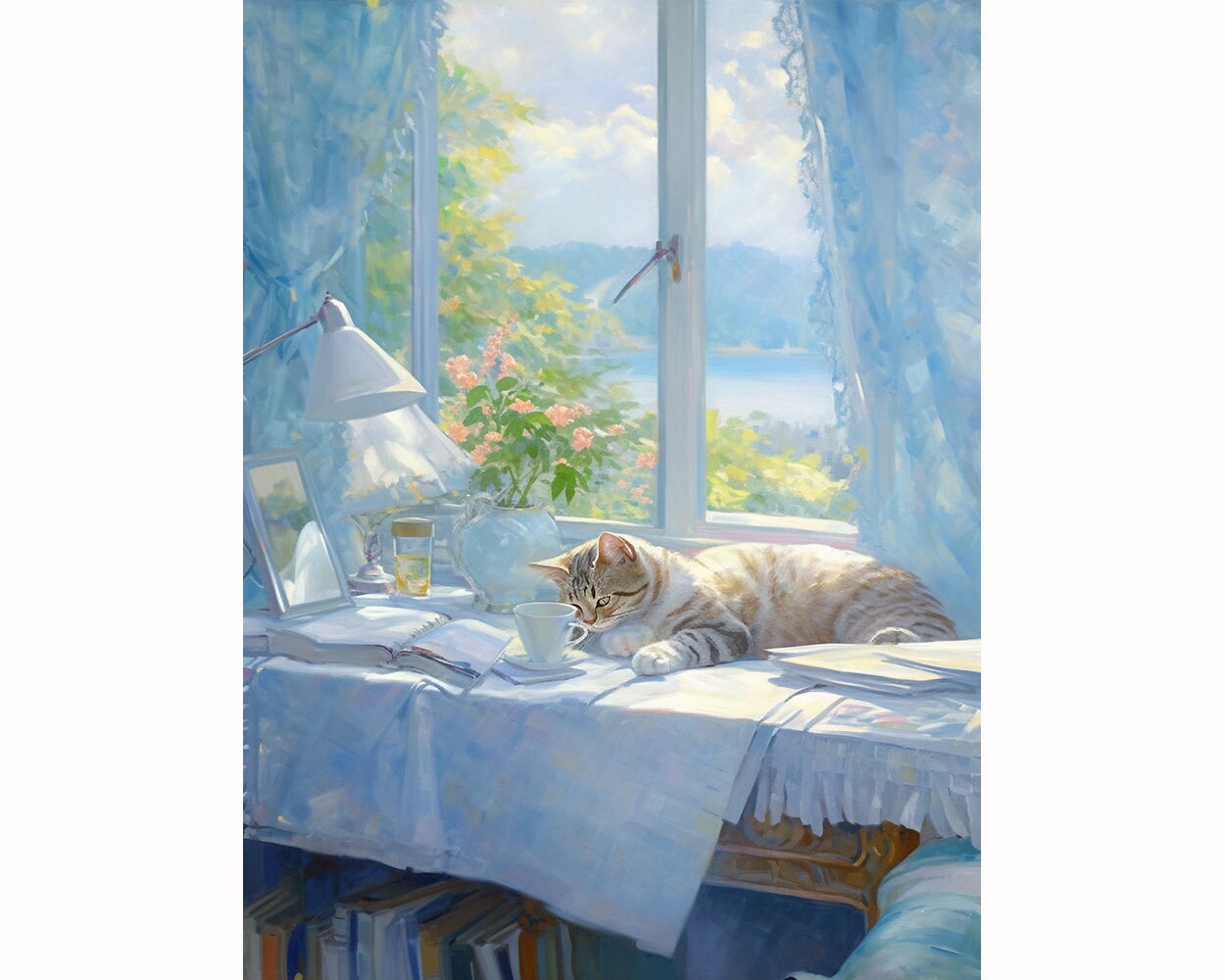 Cat by Window Diamond Painting Kit: DIY Home Decor - Etsy