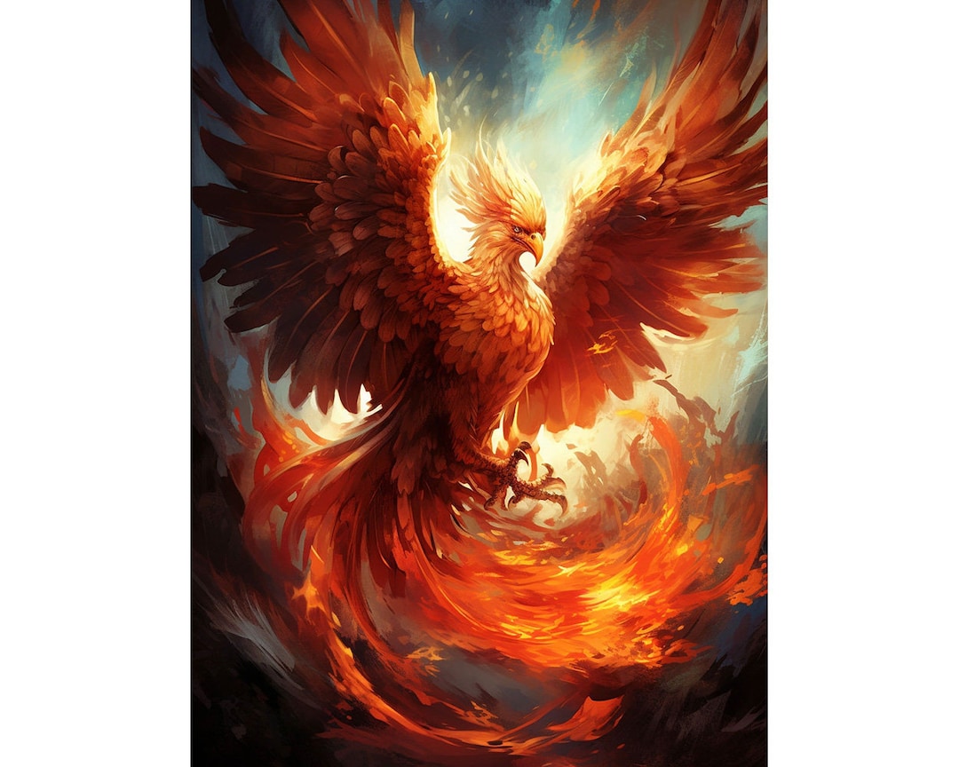 Phoenix Diamond Painting Kit: Fantasy Home Decor - Etsy