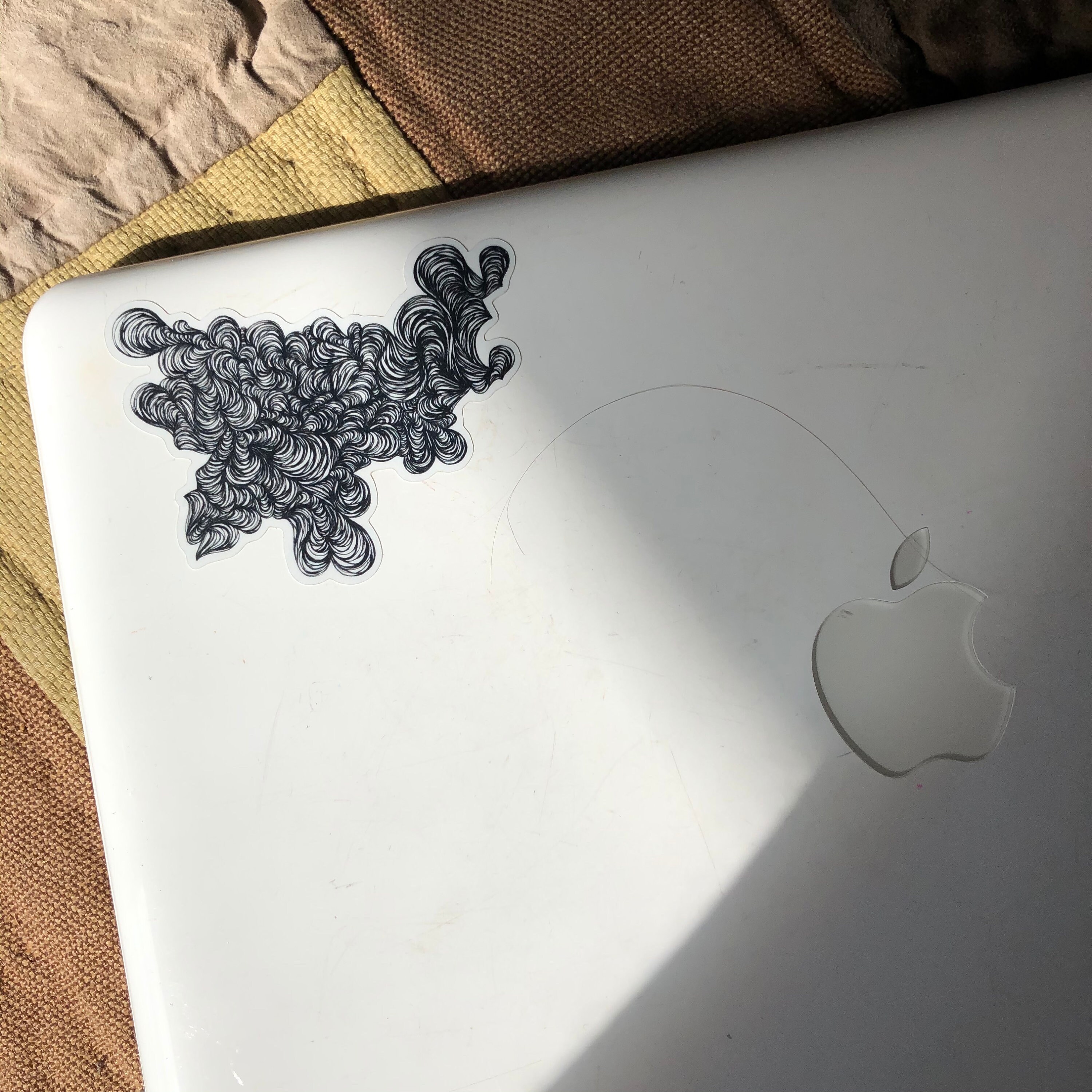 Abstract Art Vinyl Sticker, Laptop Sticker, Artsy Sticker, Doodle ...