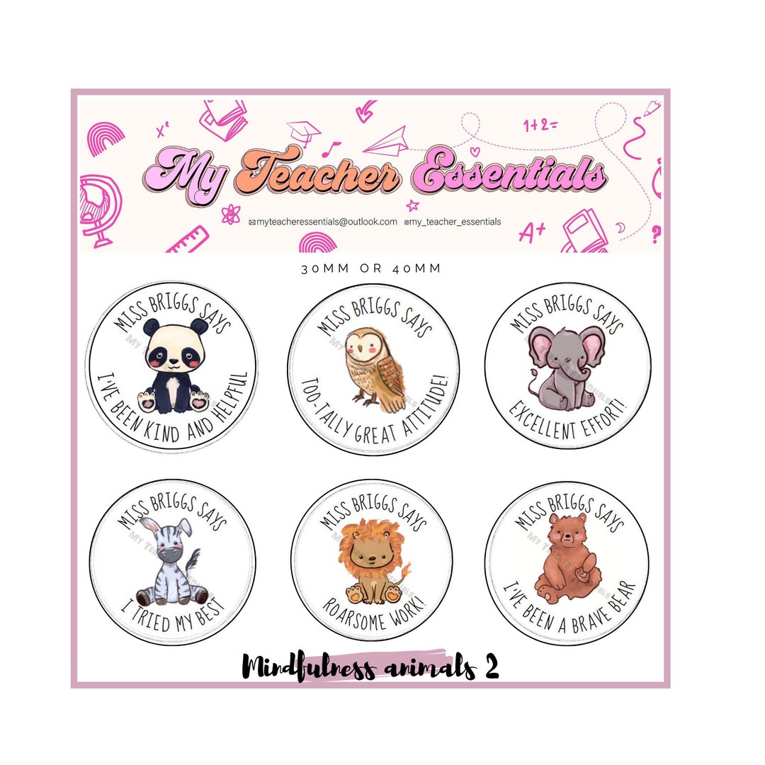 Personalised Teacher Stickers, Praise Stickers, Reward, Beautiful Work ...