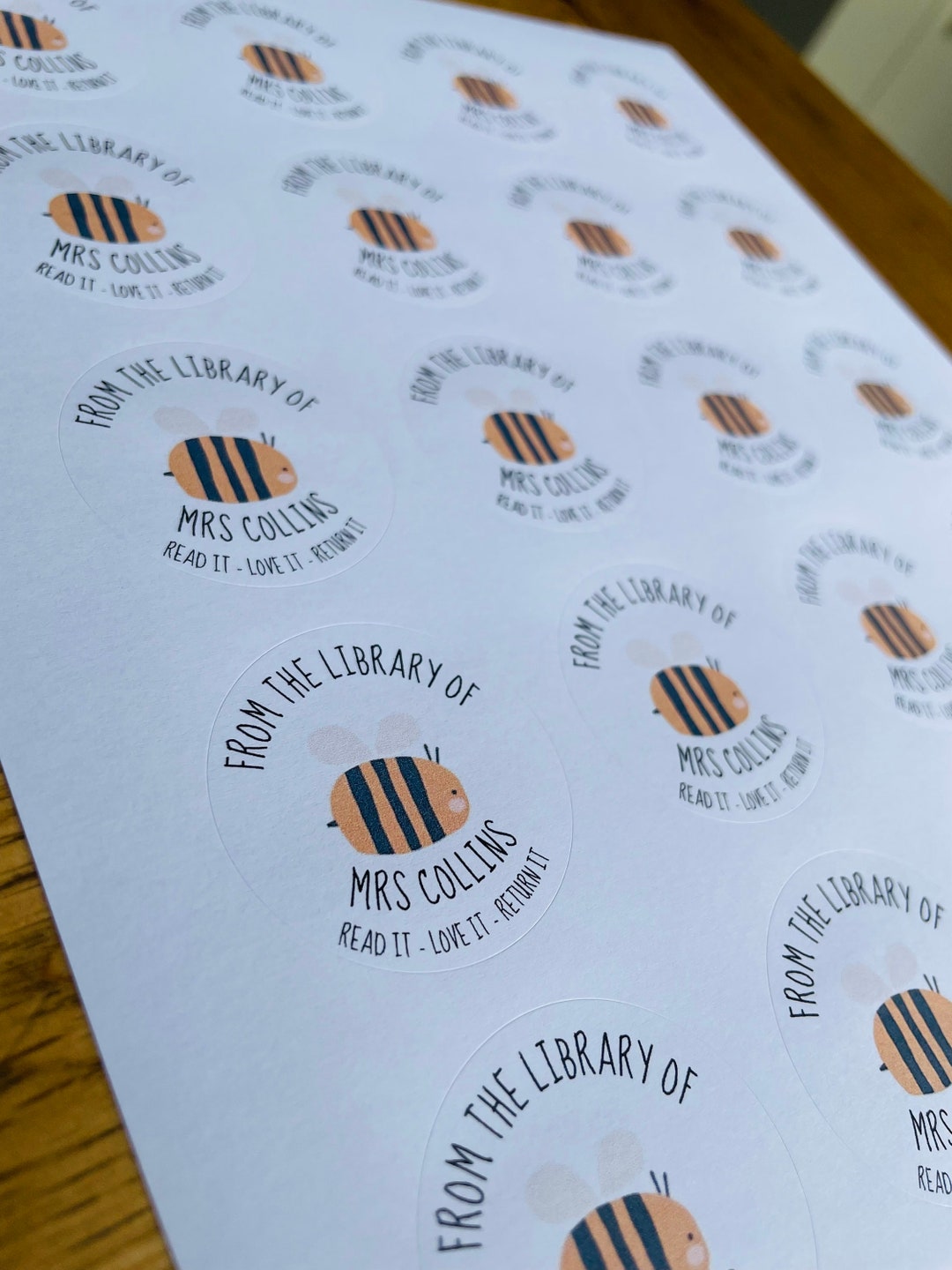 Book Stickers, Custom Teacher Stickers, Personalised Stickers, Name ...