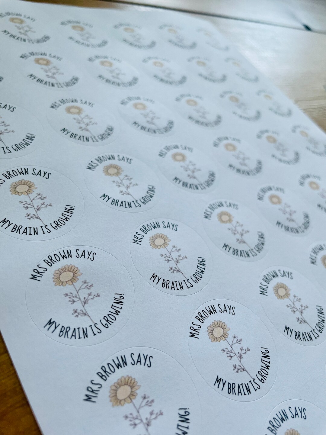 Flower Stickers Teacher Stickers Reward Stickers Personalised Stickers ...