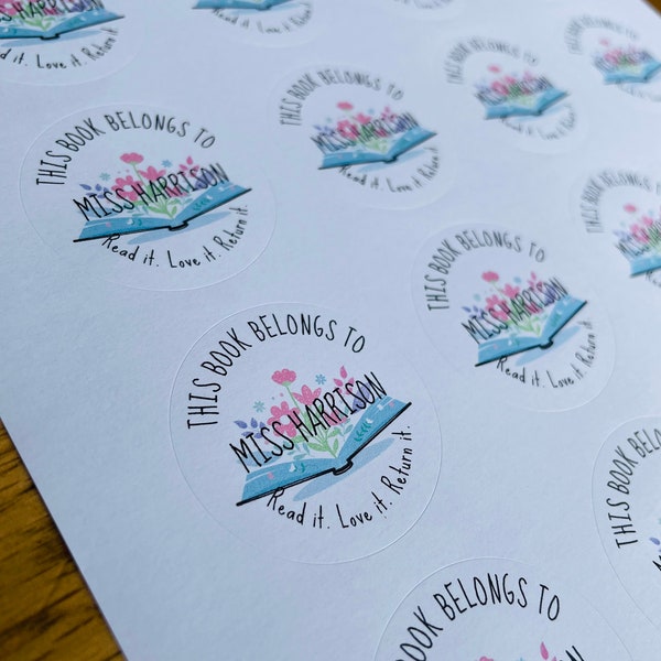 From the Library of Stickers - Etsy