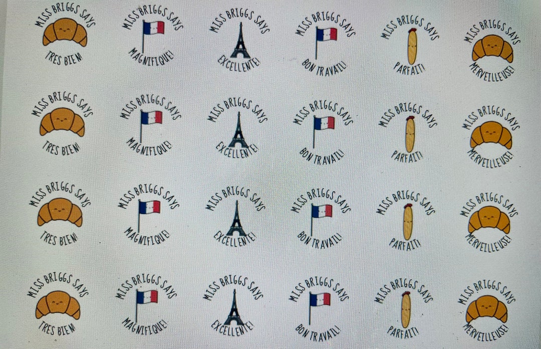 French Stickers Teacher Stickers Reward Stickers Personalised Stickers ...