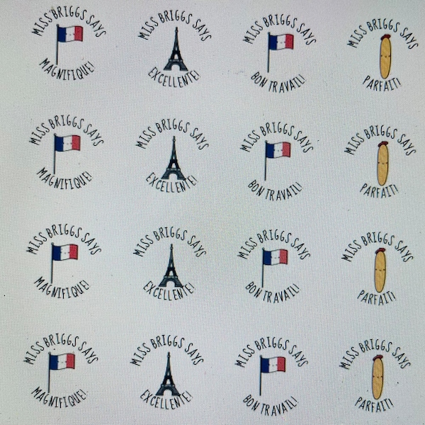 French Reward Stickers - Etsy