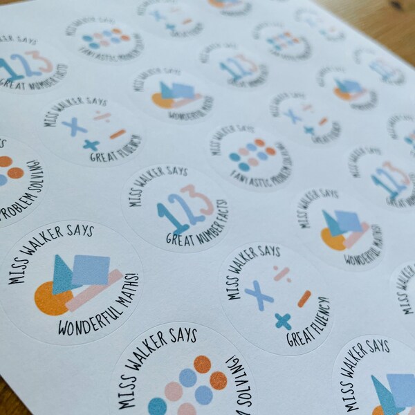 Math Reward Stickers - Etsy