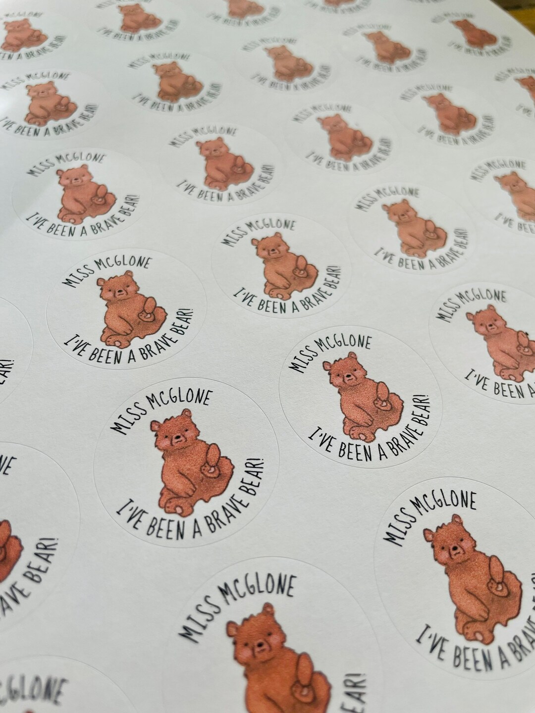 Bear Stickers Teacher Stickers Reward Stickers Personalised Stickers ...